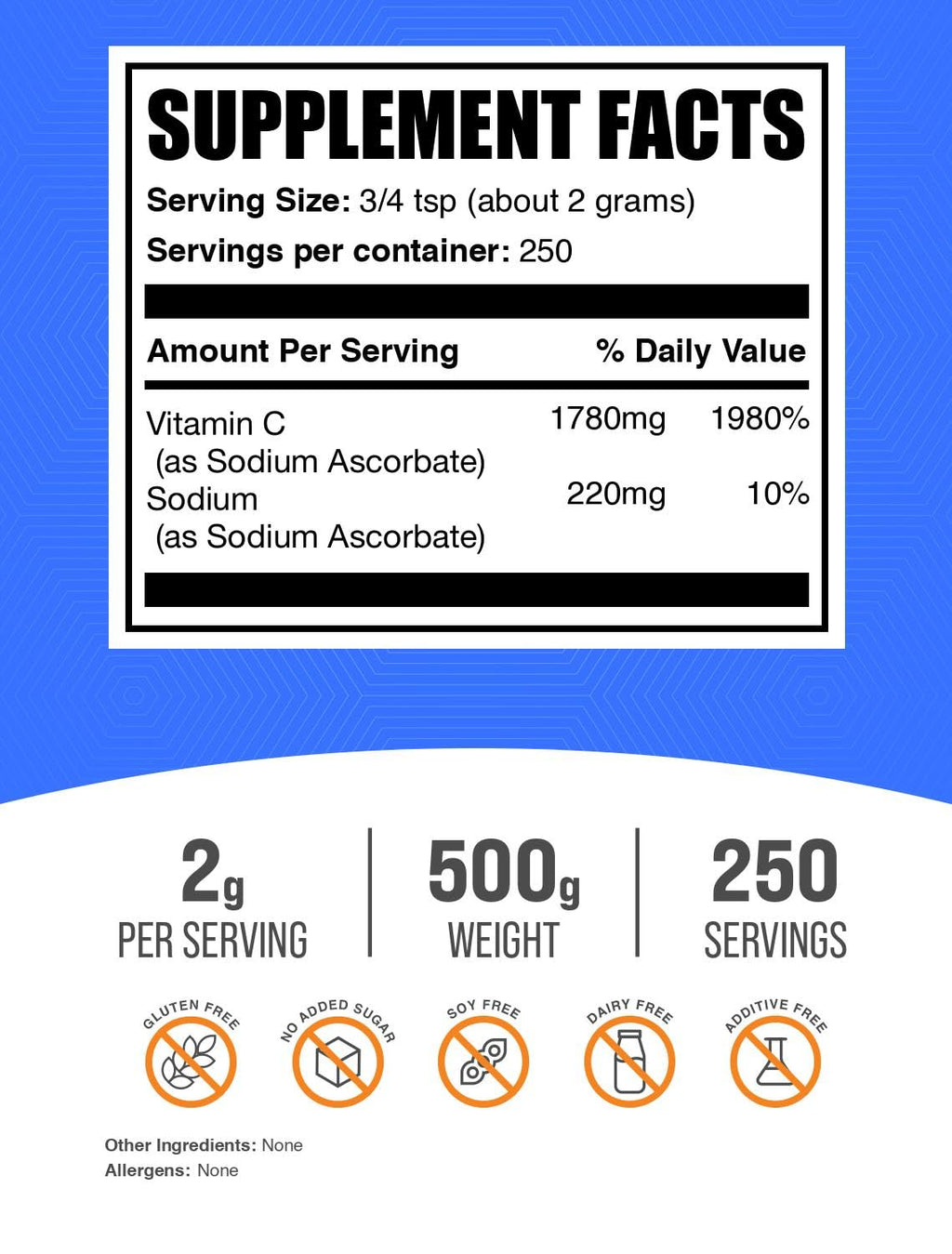 Vitamin C supplement for immune support