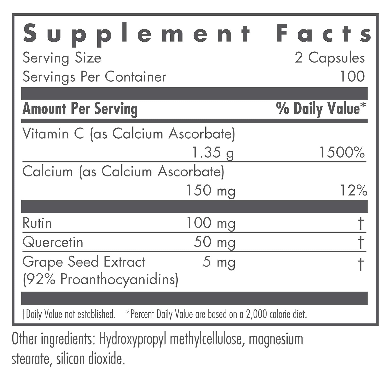 Vitamin C supplement for immune support