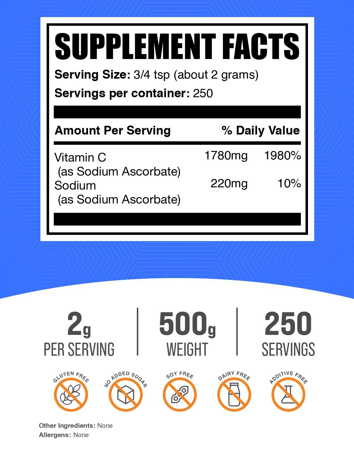 Vitamin C supplement for immune support