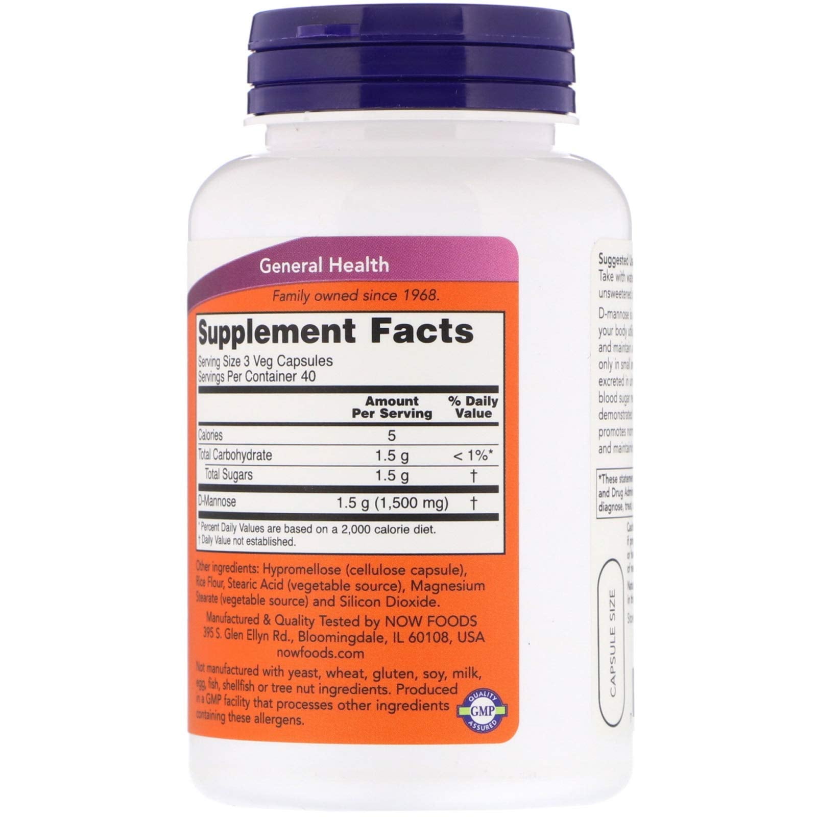 Vitamin C support with D-Mannose supplement