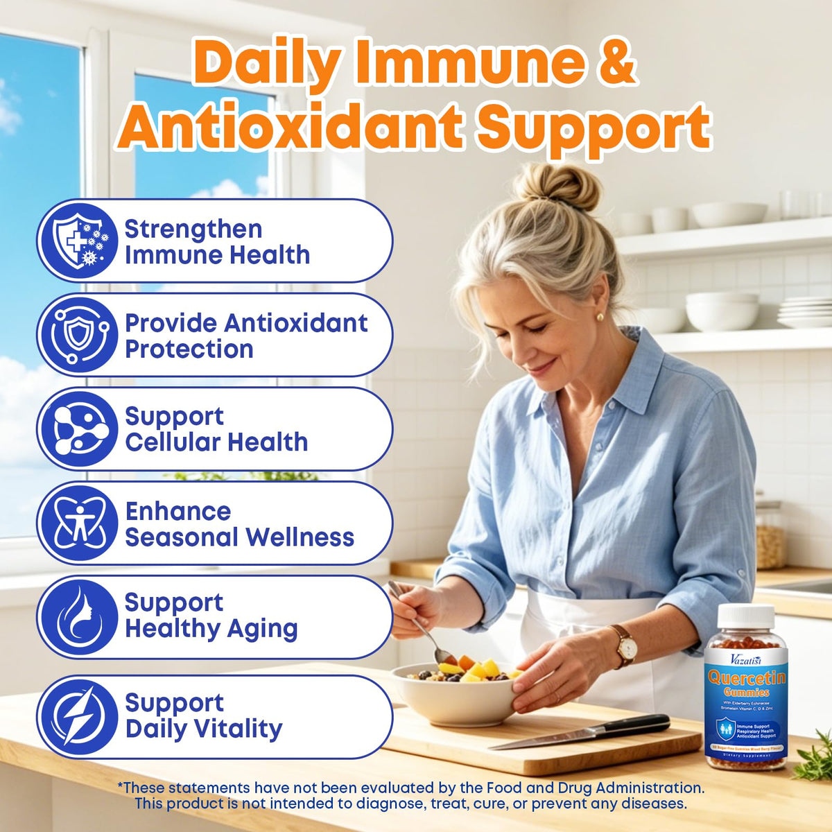 Vitamin C support with Quercetin gummies