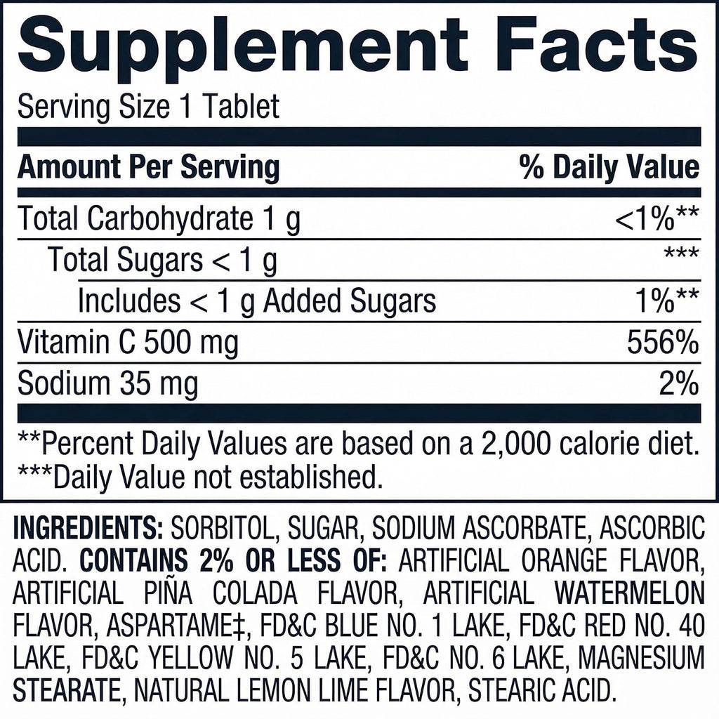 Vitamin C tablets for vibrant skin