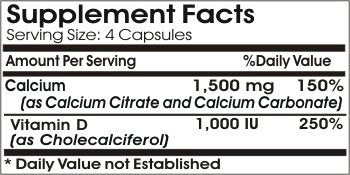Vitamin D 1000 IU for enhanced calcium absorption