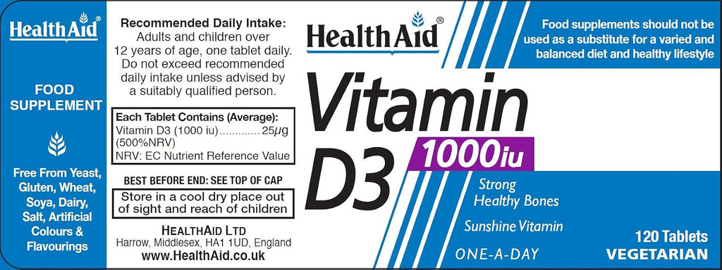 Vitamin D 1000 IU supports immune function