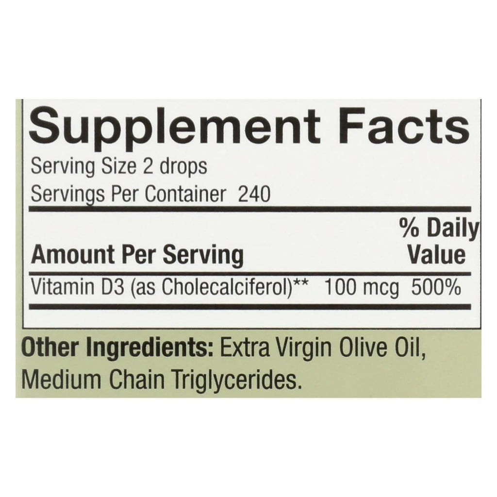 Vitamin D-3 1000 IU liquid supplement