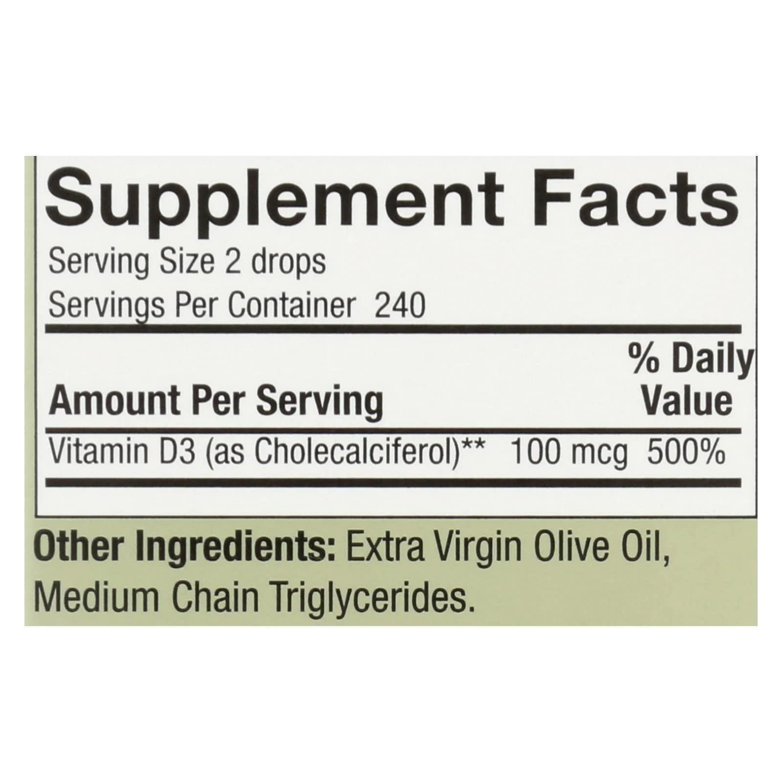 Vitamin D-3 1000 IU liquid supplement