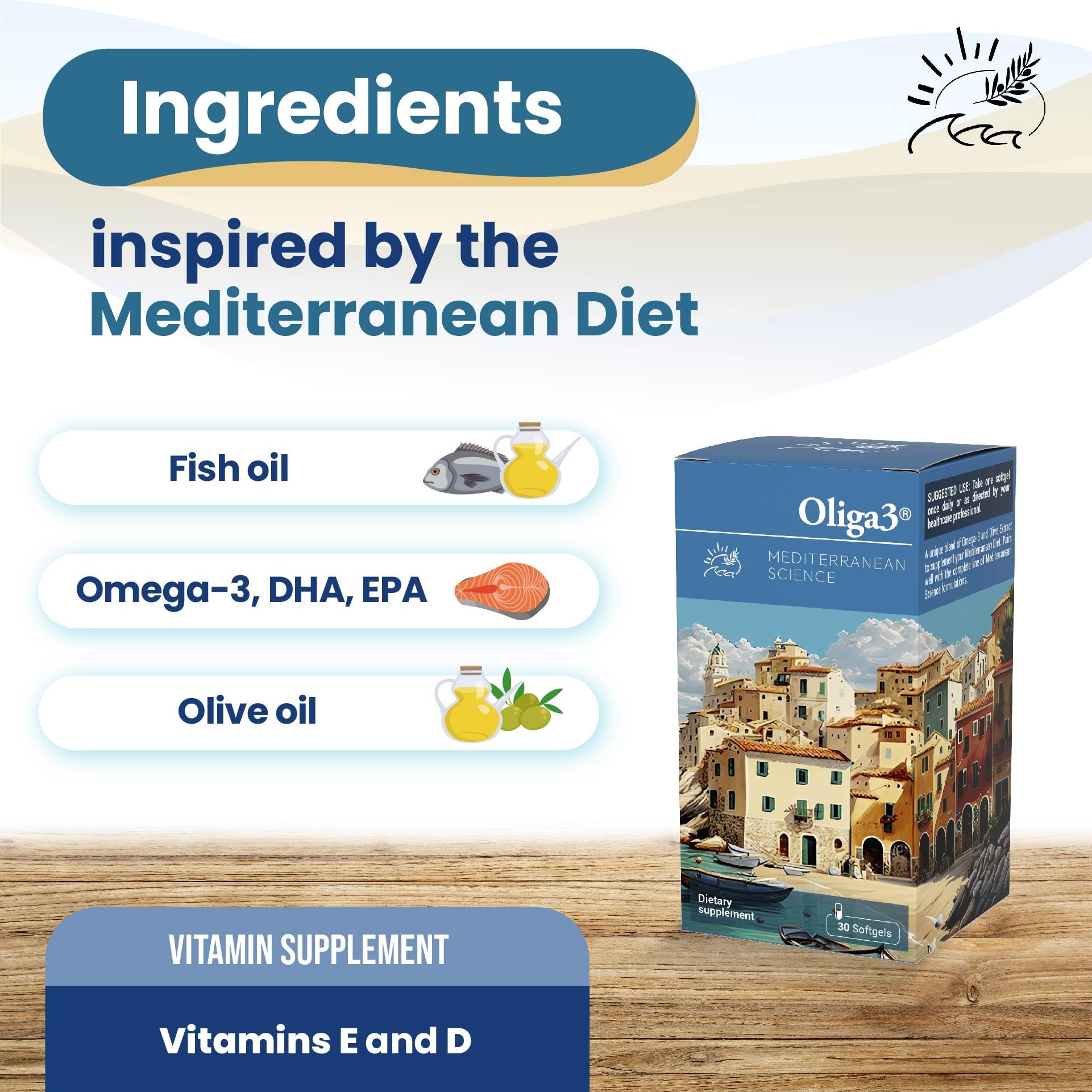 Vitamin D and E softgels for wellness