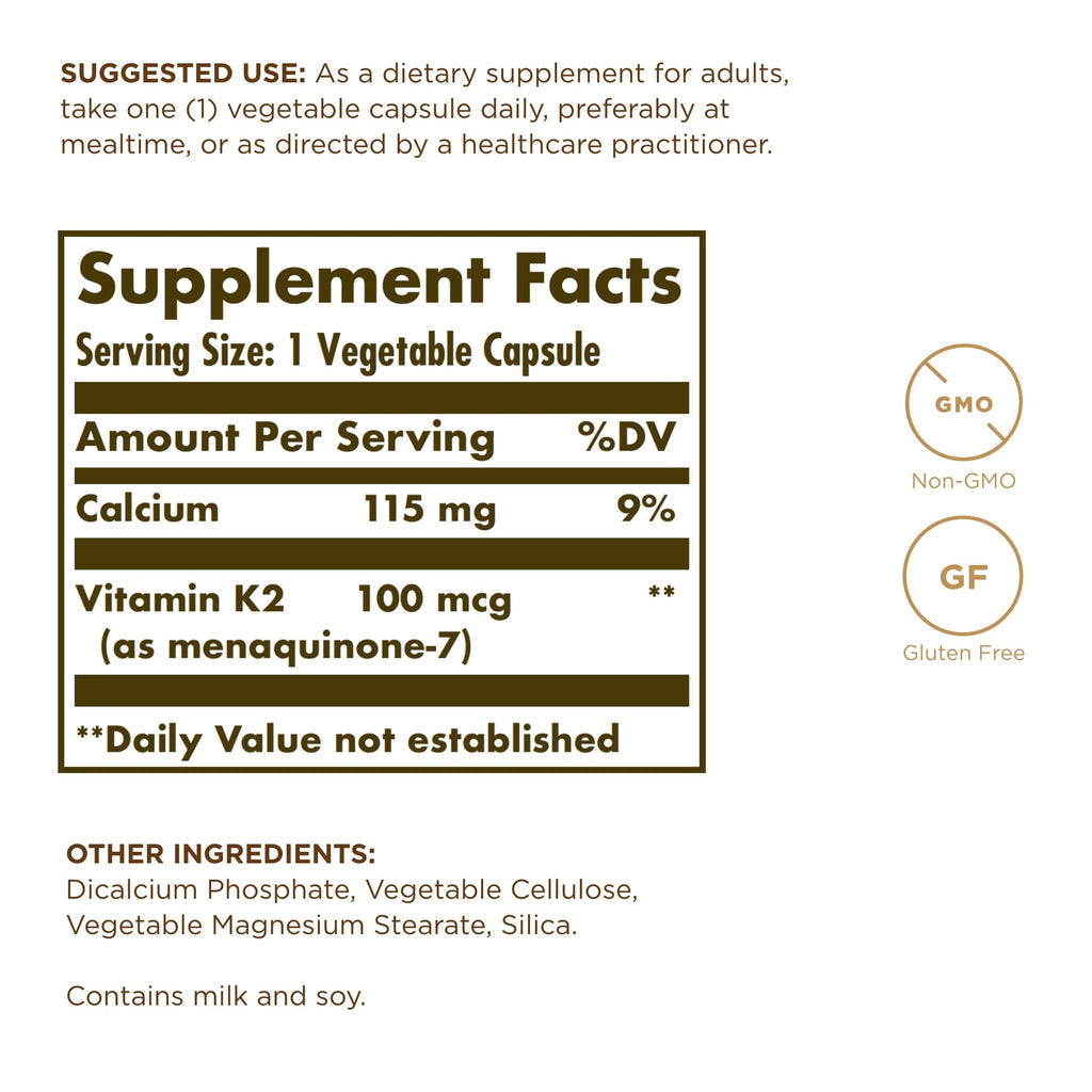Vitamin D and K2 for bone health