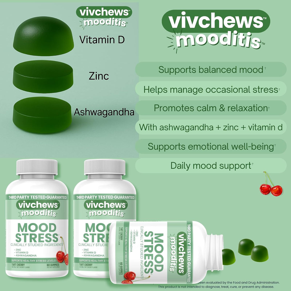 Vitamin D and zinc stress relief