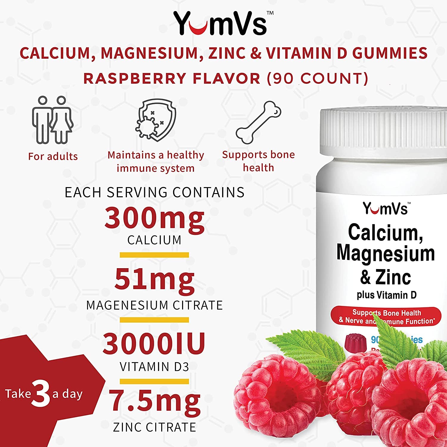 Vitamin D enriched bone health gummies
