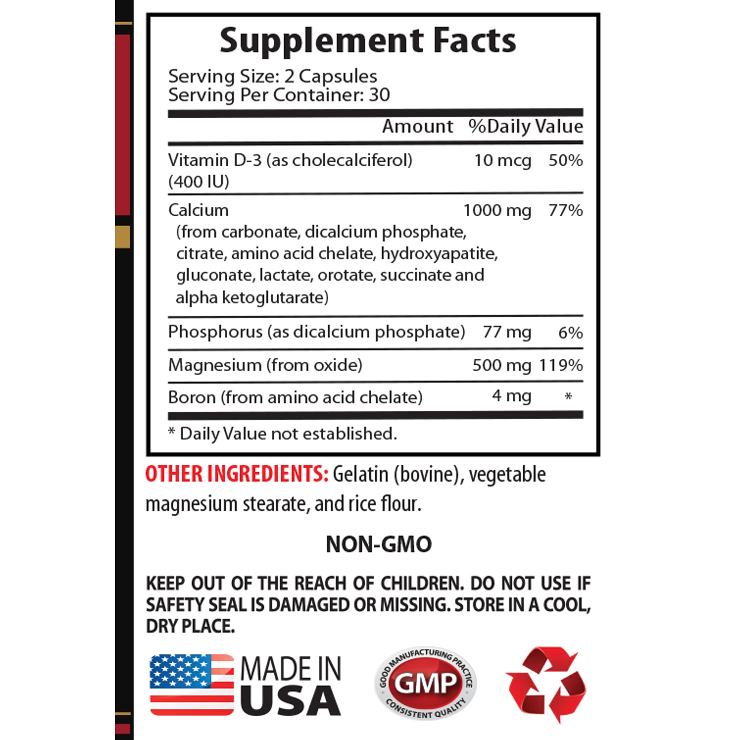 vitamin D enriched calcium capsules