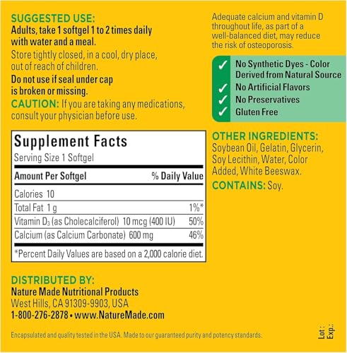 Vitamin D enriched calcium supplement