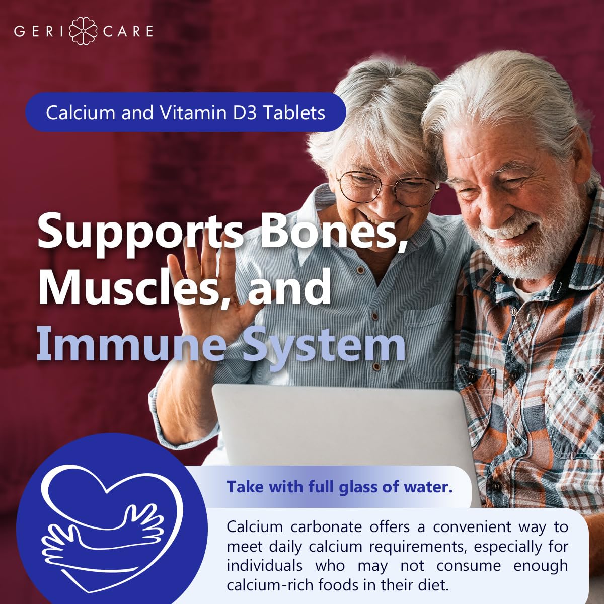 Vitamin D enriched calcium tablets