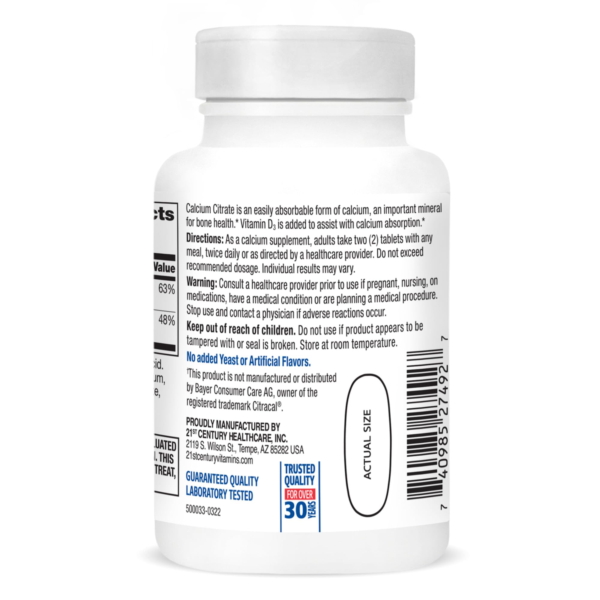 Vitamin D for enhanced calcium uptake