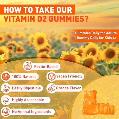 Vitamin D2 gummies for daily wellness