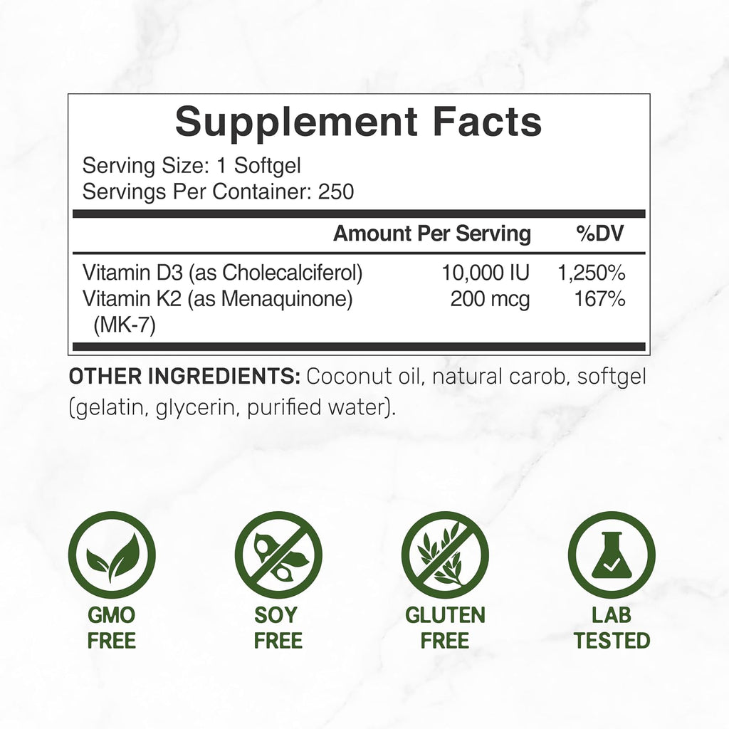 vitamin D3 10,000 IU benefits