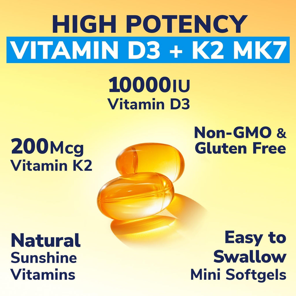 Vitamin D3 10,000 IU for energy