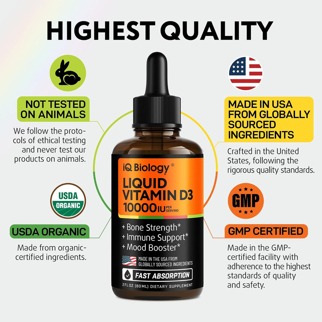 Vitamin D3 10,000 IU for energy