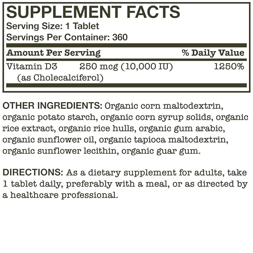 vitamin D3 10,000 IU for overall wellness
