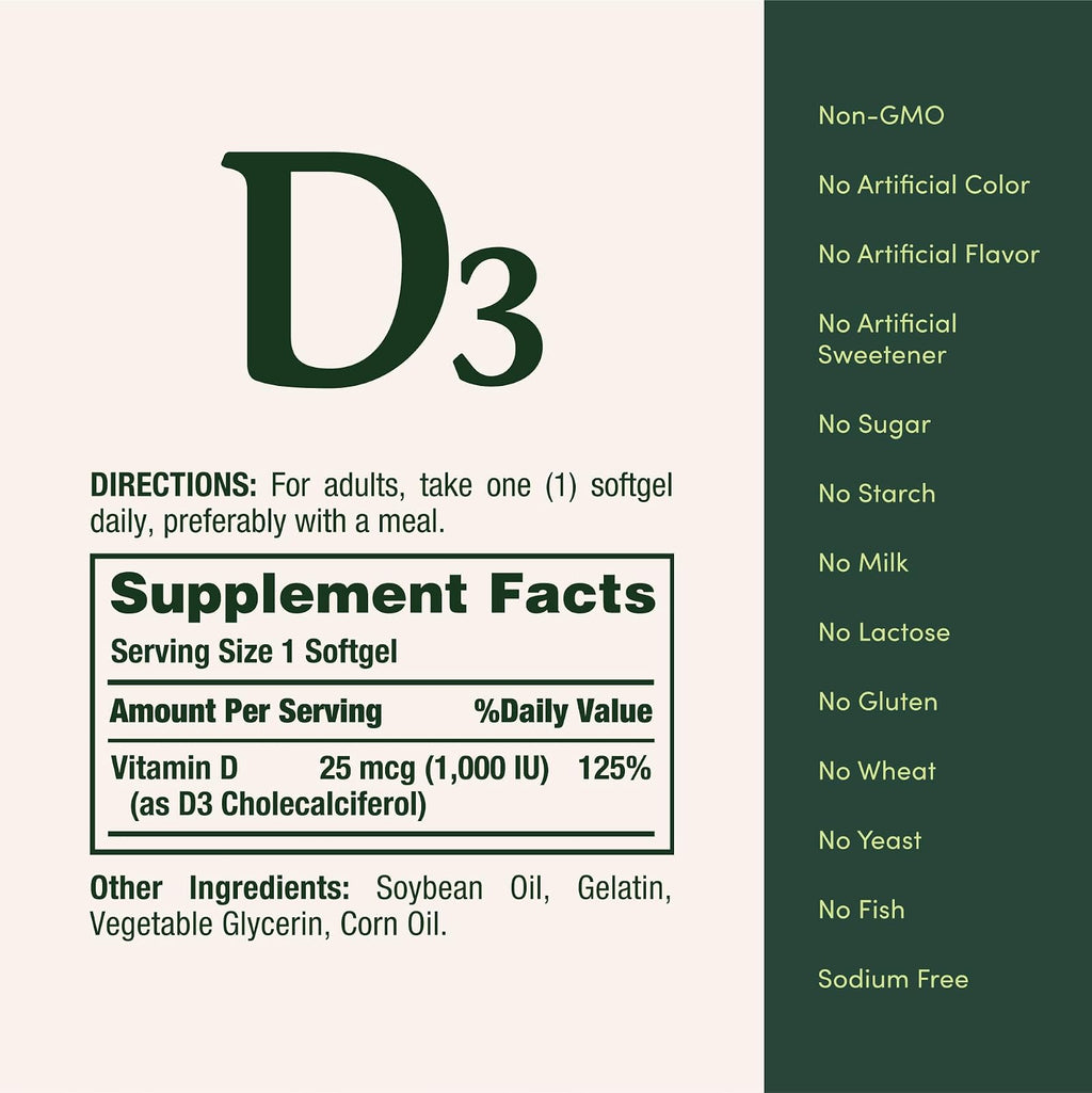 vitamin D3 1000 IU for daily wellness