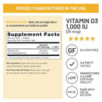 Vitamin D3 1000 IU for healthy bones