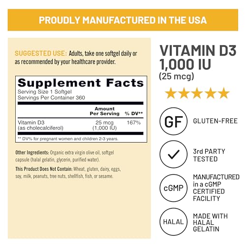 Vitamin D3 1000 IU for healthy bones