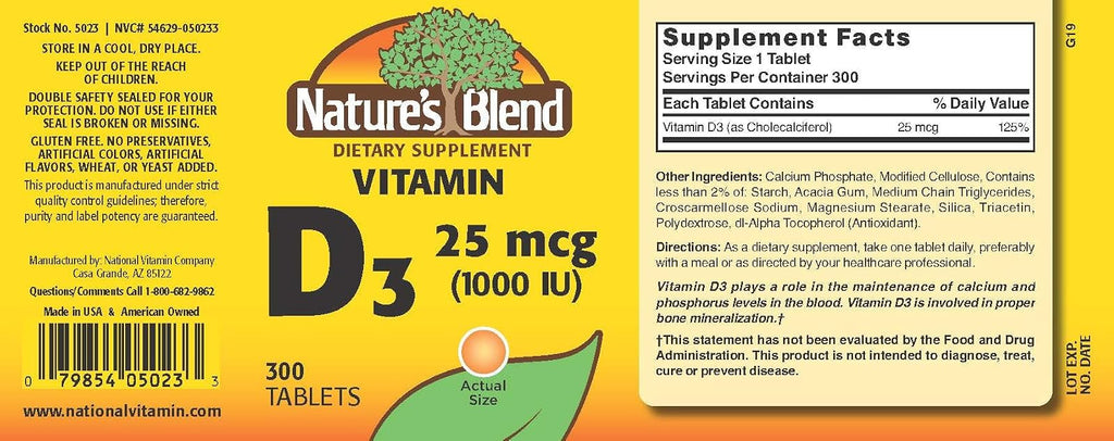 Vitamin D3 1000 IU for immunity