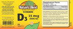 Vitamin D3 1000 IU for immunity