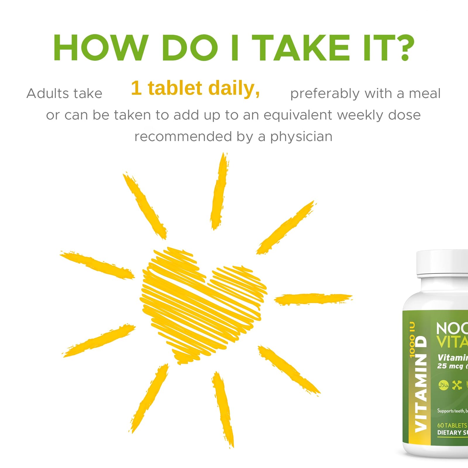 Vitamin D3 1000 IU for mood enhancement