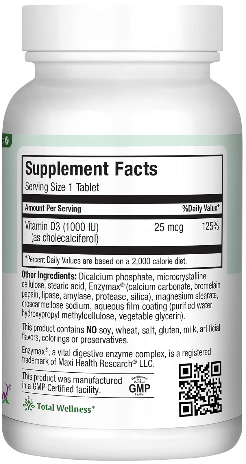 Vitamin D3 1000 IU for overall wellness