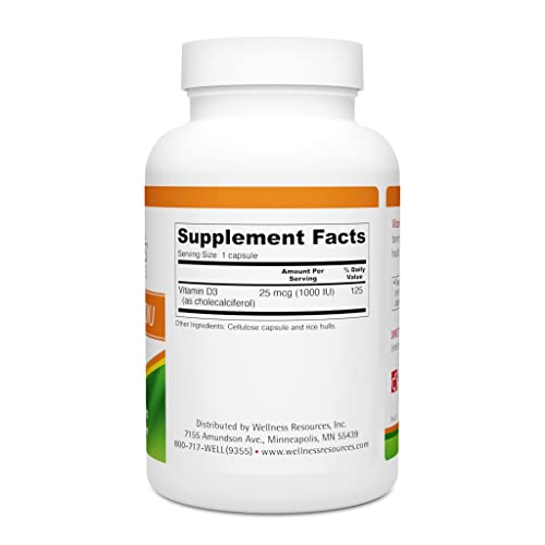 Vitamin D3 1000 IU veggie capsules