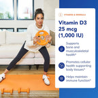 Vitamin D3 120 capsules for daily health