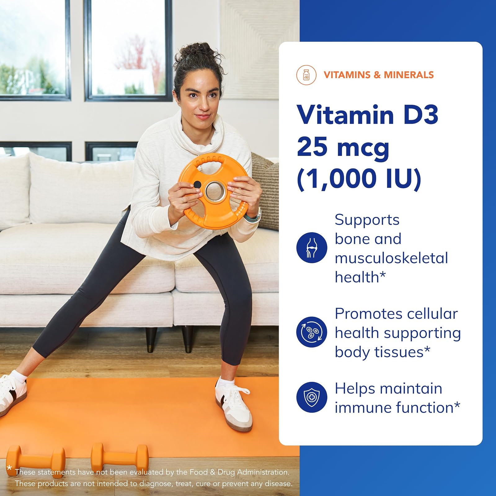 Vitamin D3 120 capsules for daily health