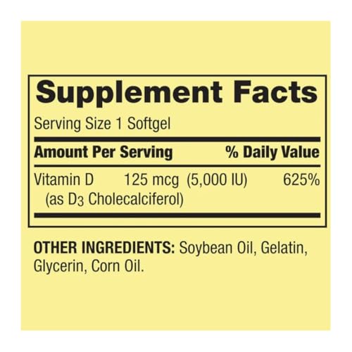vitamin D3 125 mcg for energy