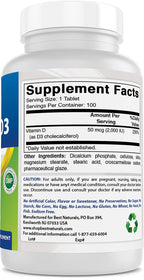 Vitamin D3 2000 IU for energy boost