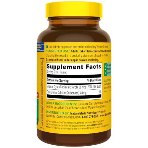 Vitamin D3 2000 IU for overall vitality