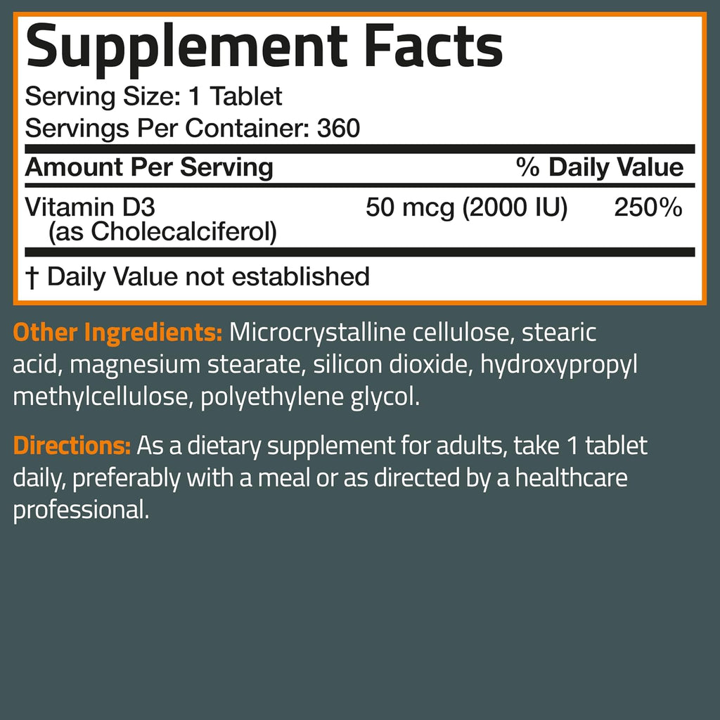 vitamin D3 2000 IU for overall wellness