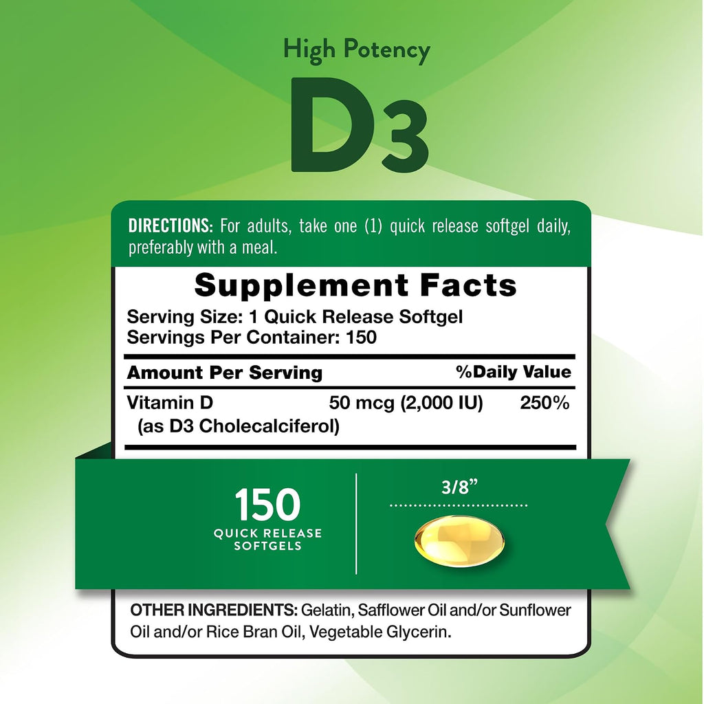 Vitamin D3 2000 IU softgels