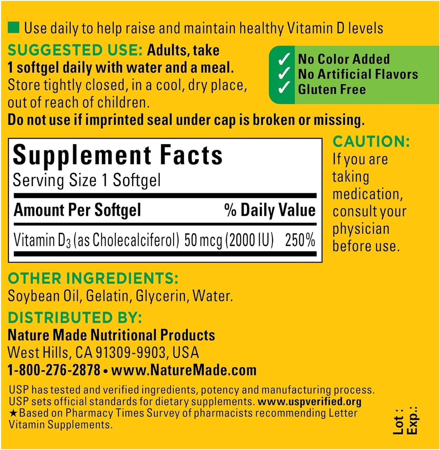 Vitamin D3 2000 IU softgels