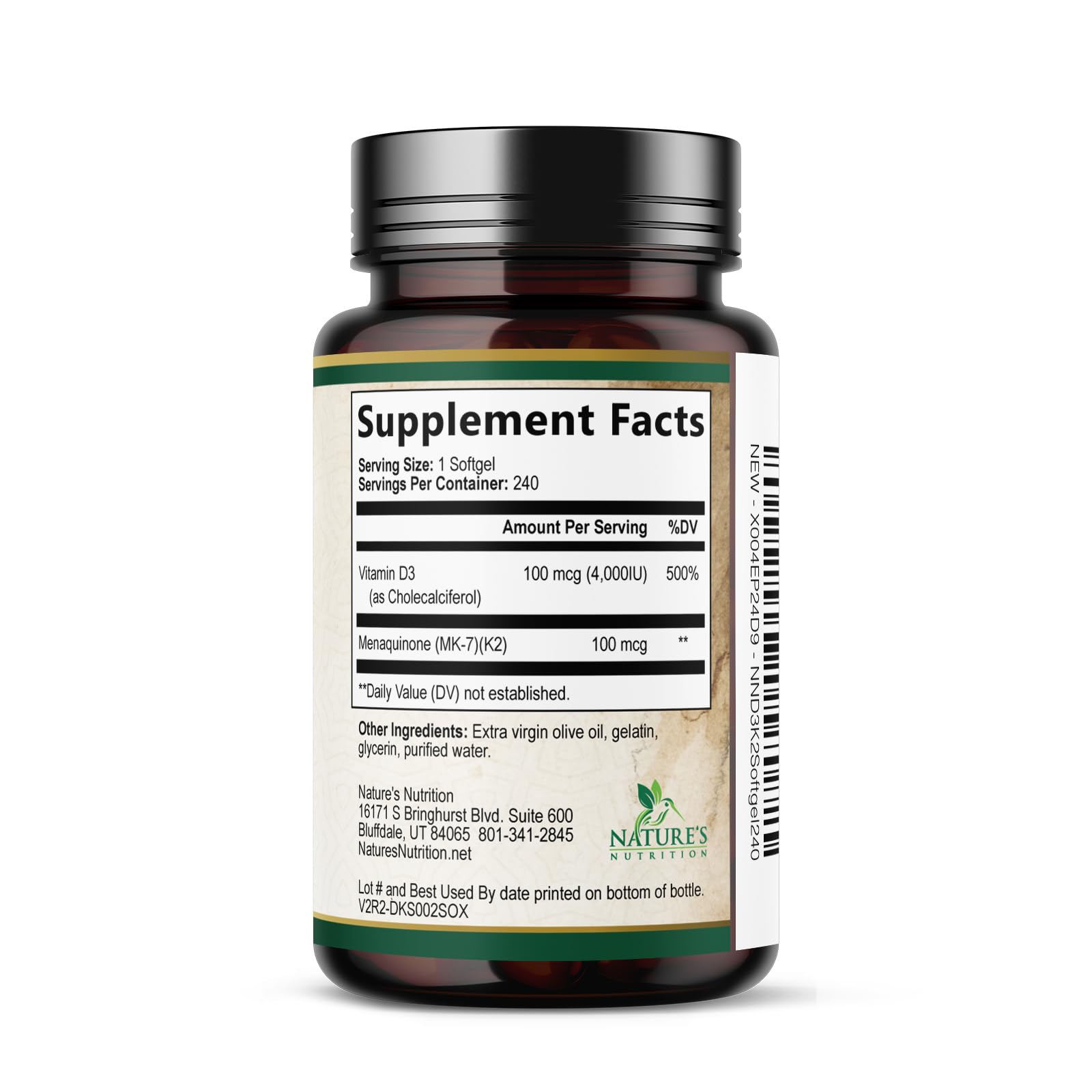 Vitamin D3 4000 IU for better absorption