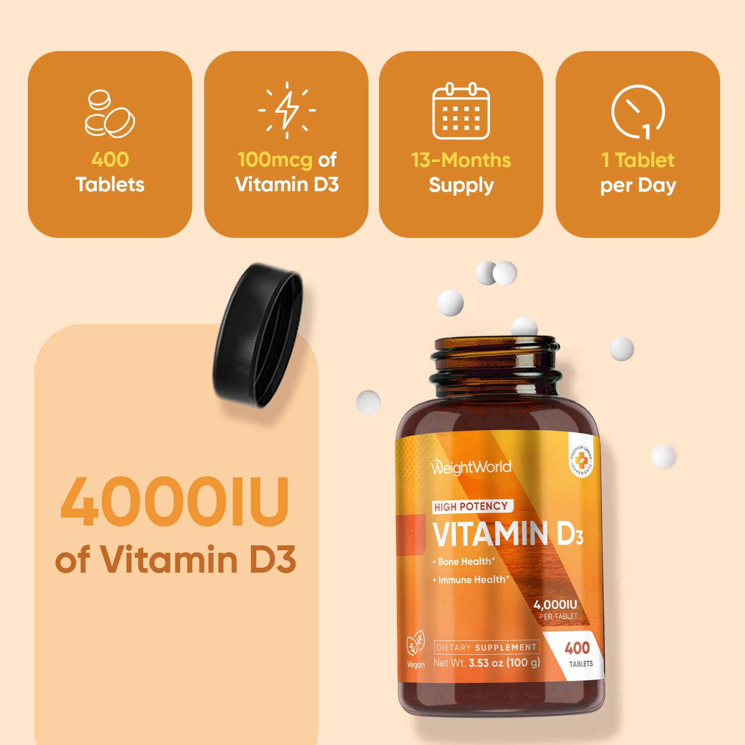 Vitamin D3 4000 IU for mood enhancement