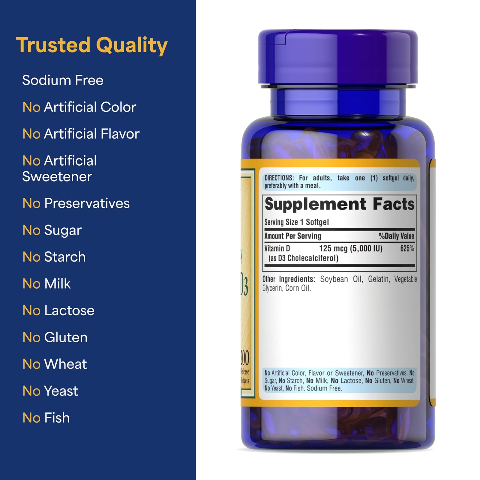 vitamin D3 5000 IU daily supplement