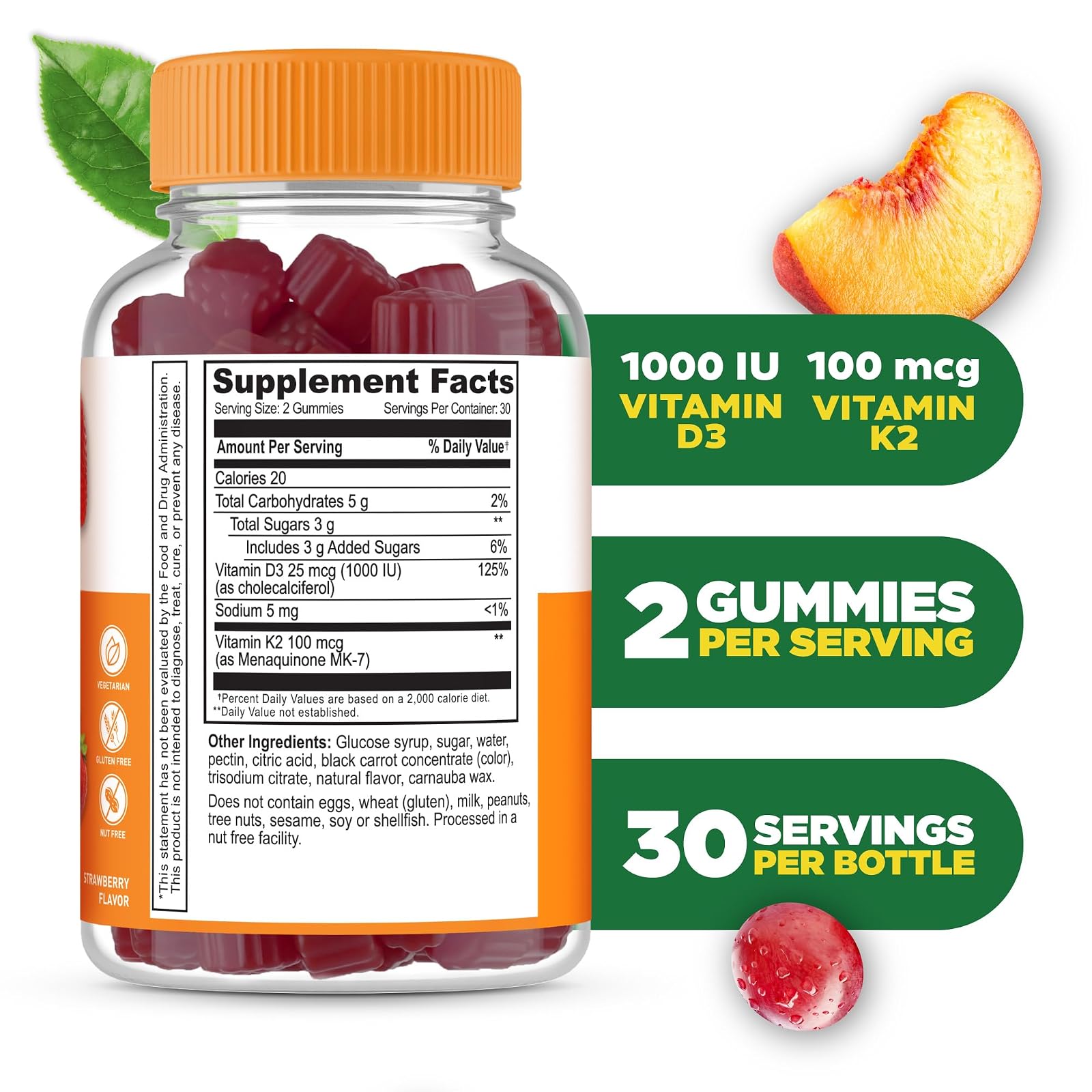 Vitamin D3 5000 IU daily supplement