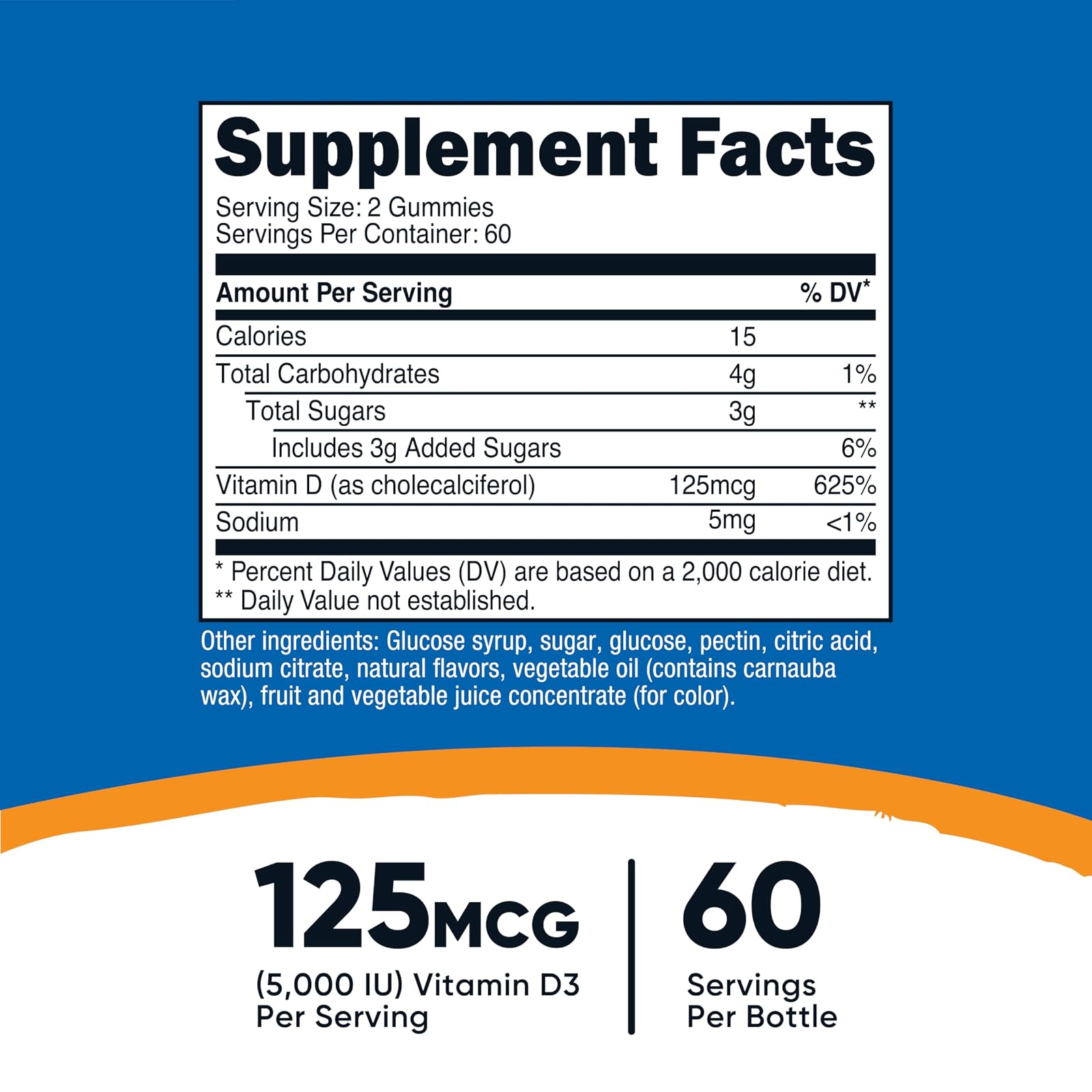 Vitamin D3 5000 IU for bone health