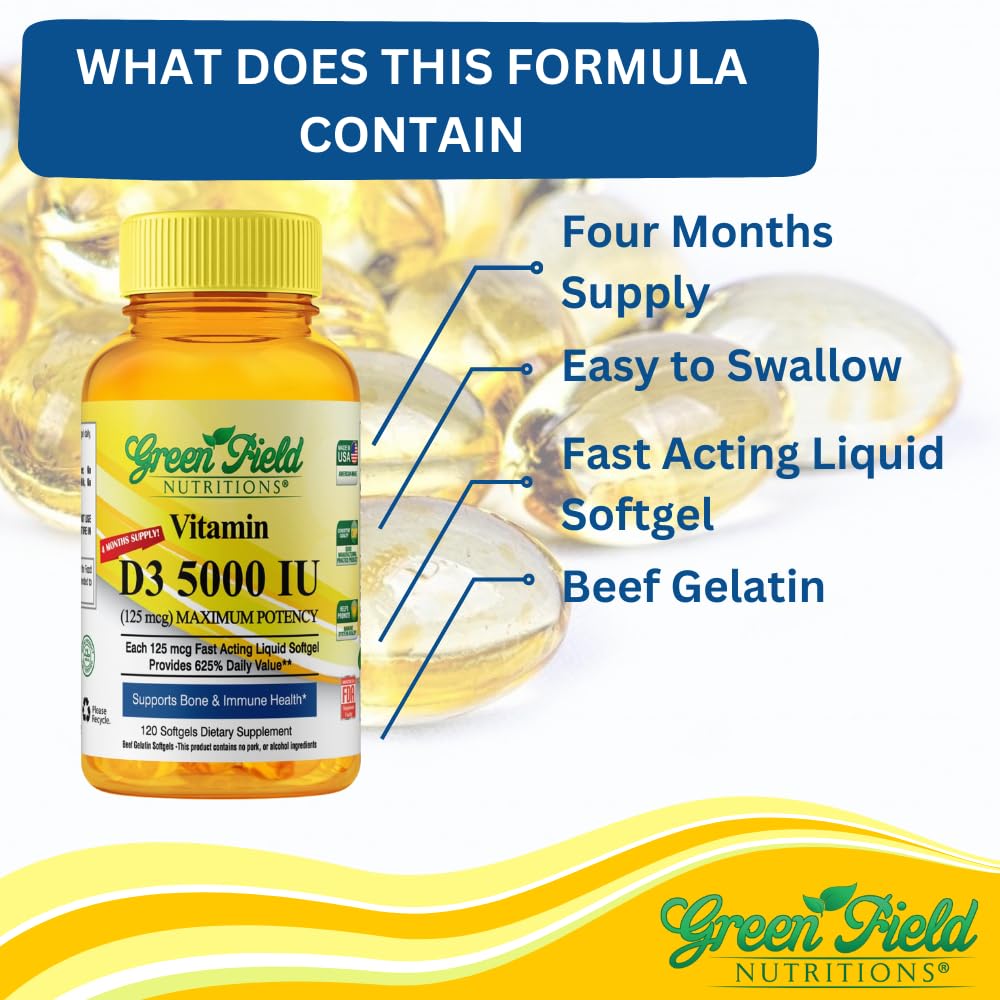 Vitamin D3 5000 IU for bone health