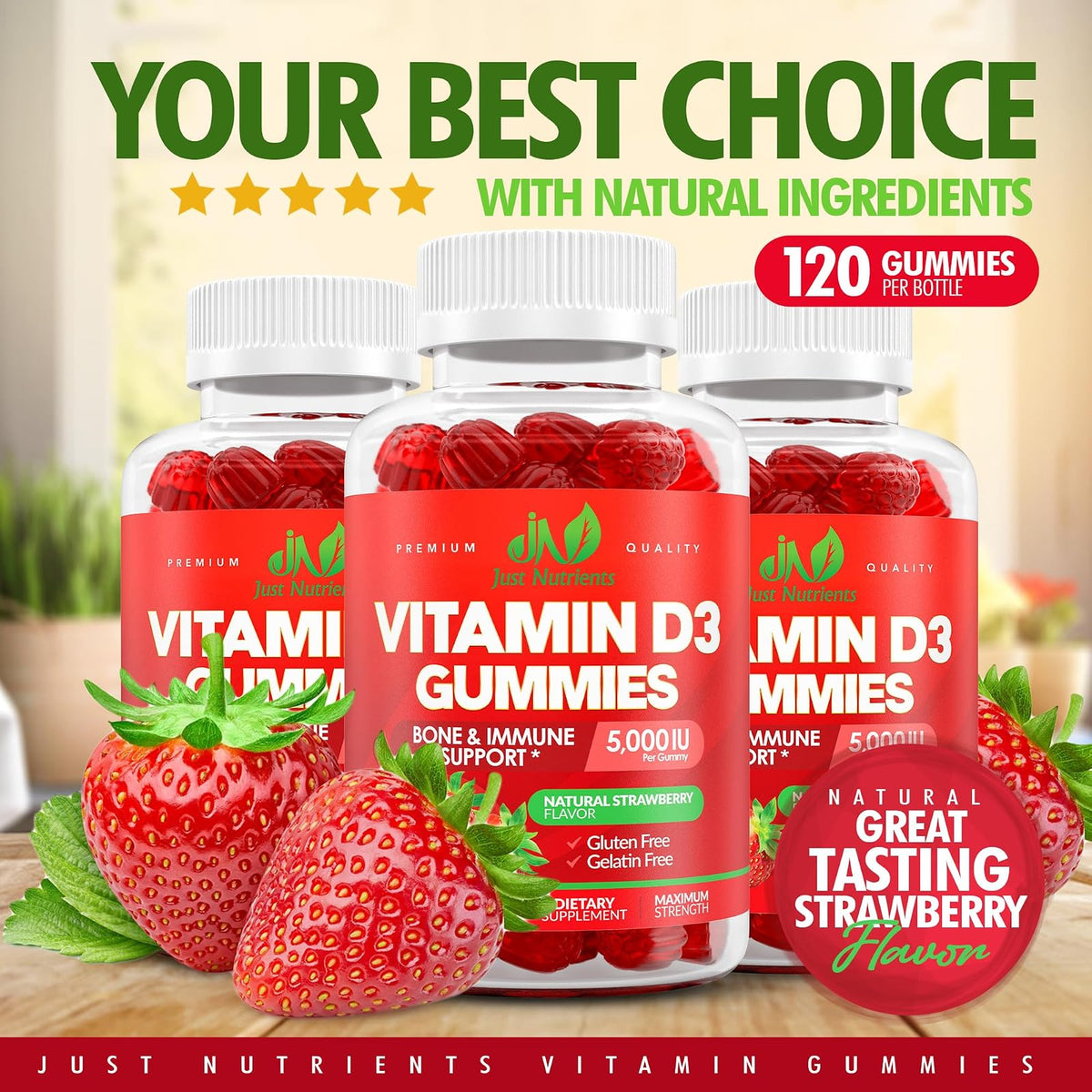 Vitamin D3 5000 IU for bone health