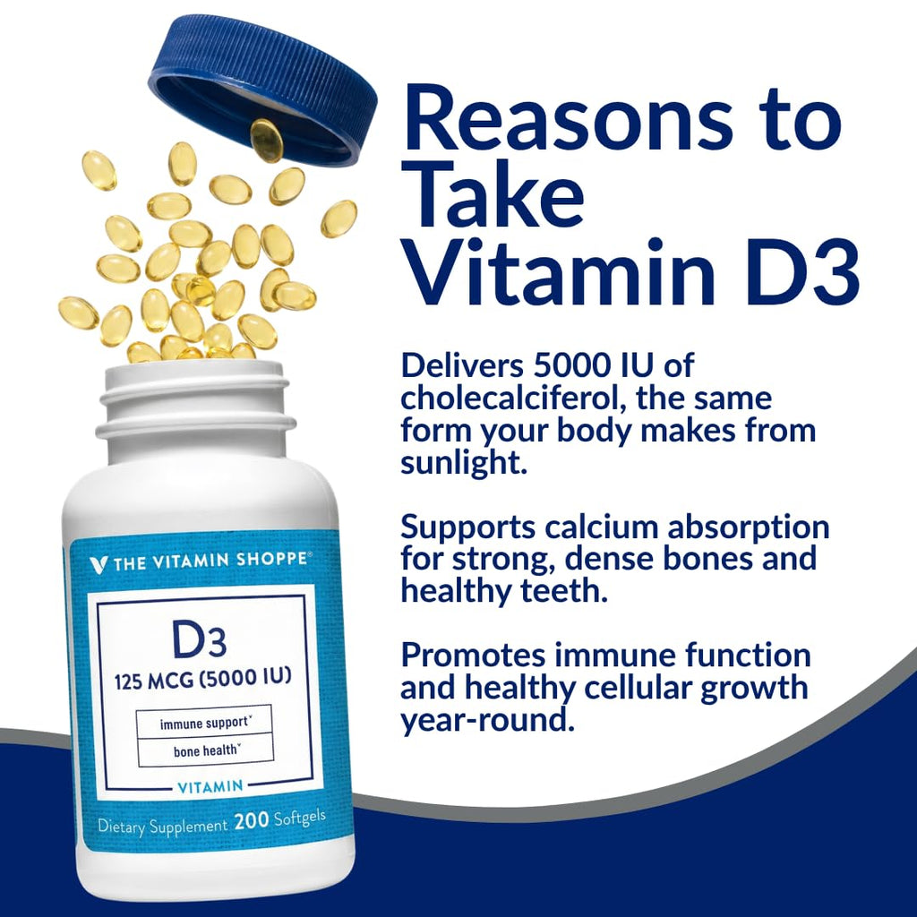 Vitamin D3 5000 IU for energy boost