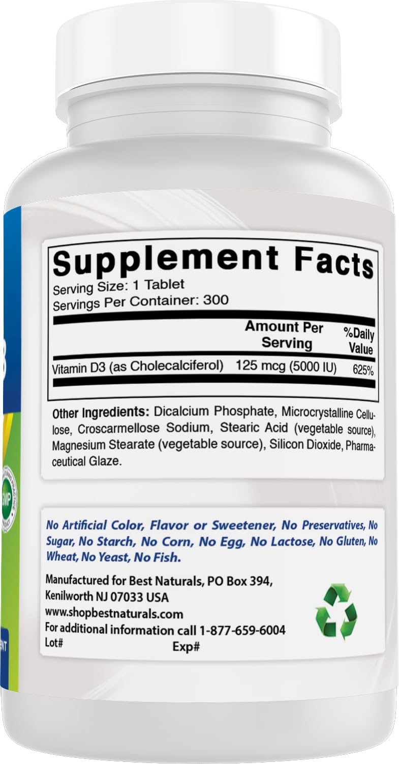 Vitamin D3 5000 IU for energy boost