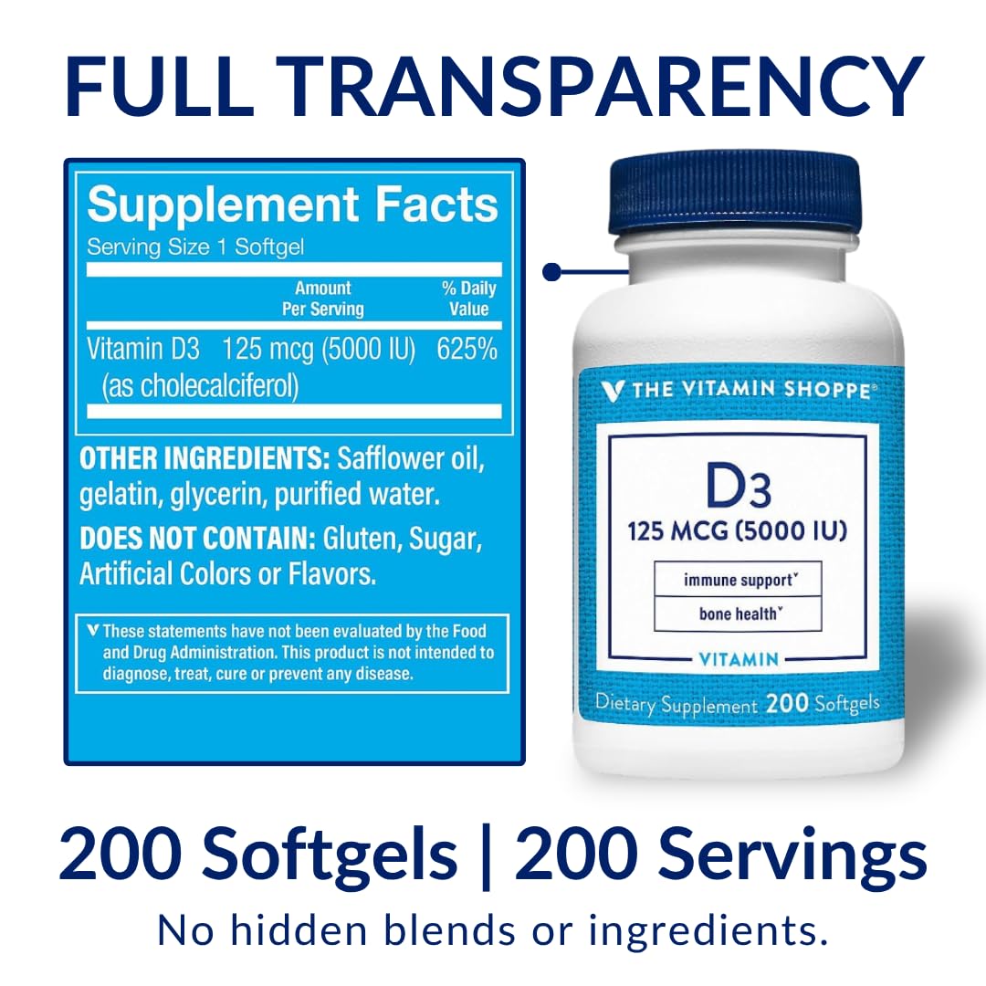 Vitamin D3 5000 IU for overall wellness
