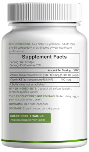 Vitamin D3 5000 IU softgels for energy